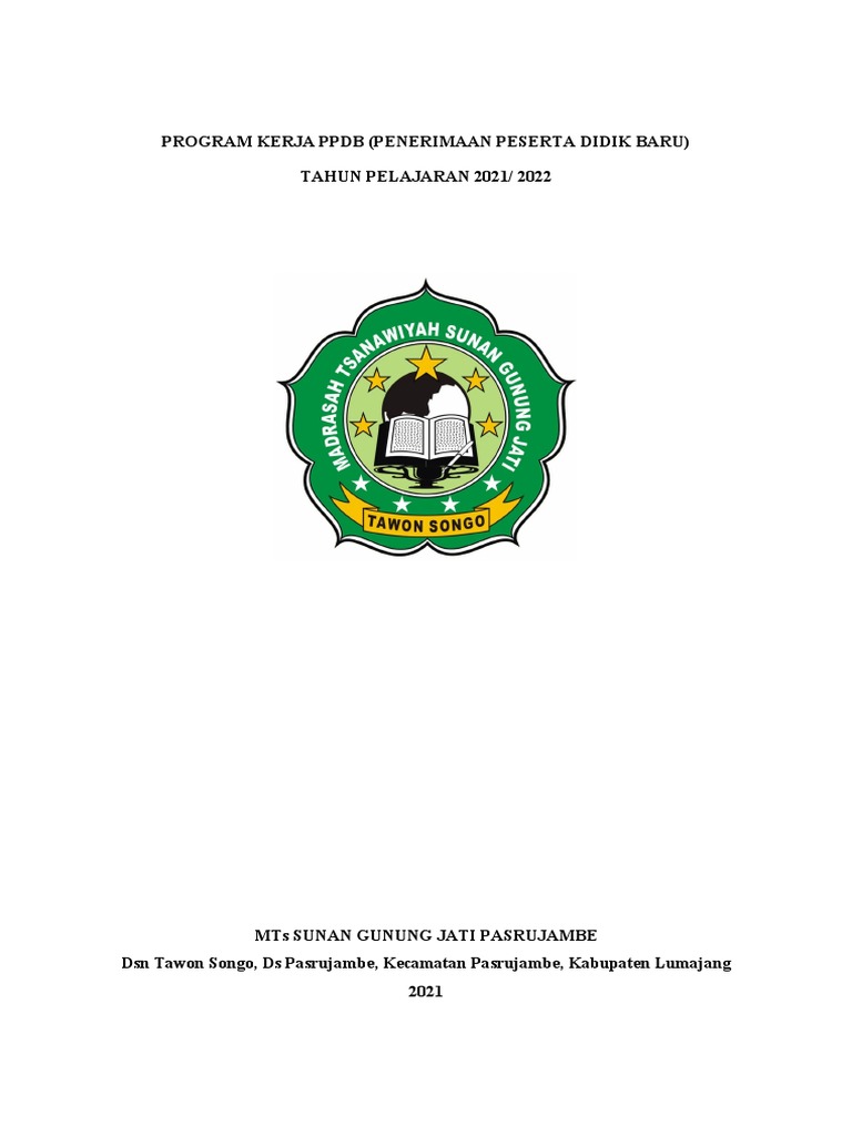 Program Kerja PPDB 20212022 | PDF