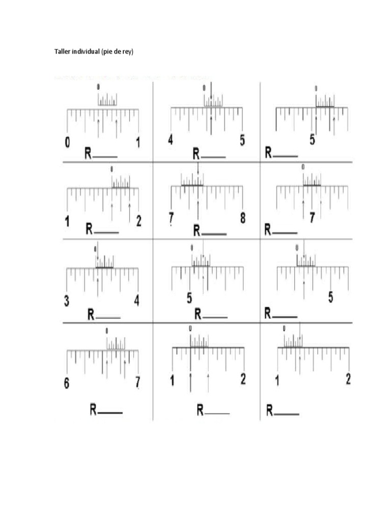 Taller Pie de Rey Pulgadas | PDF