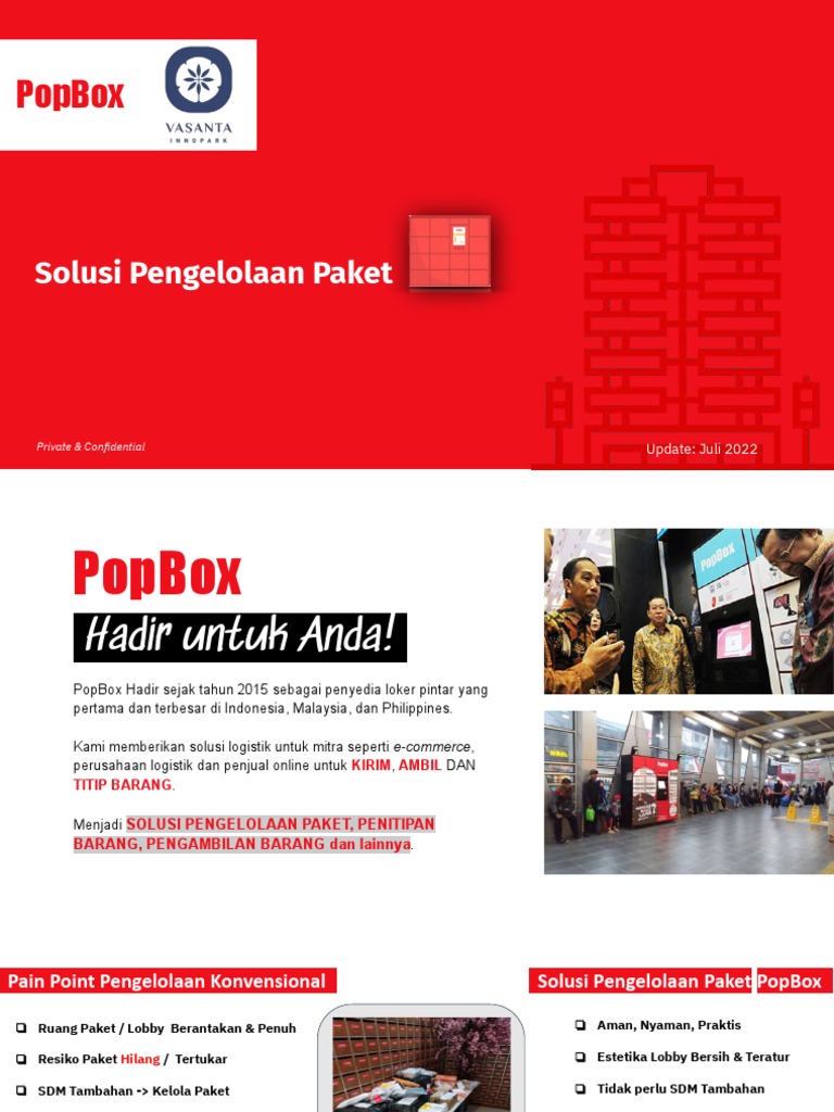 Proposal Kerjasama PopBox - Vasanta Innopark | PDF