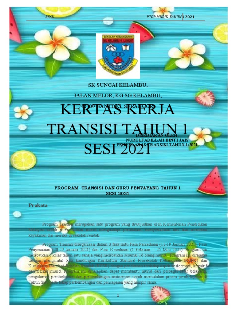 Kertas Kerja Transisi 2021 | PDF