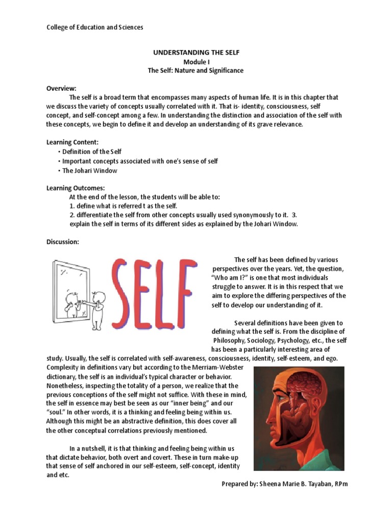 UTS 1 | PDF | Self | Self Concept