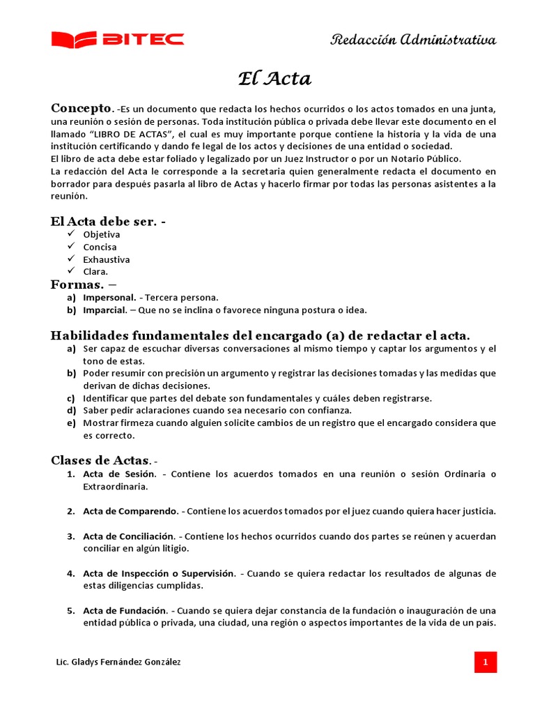 El Acta | PDF