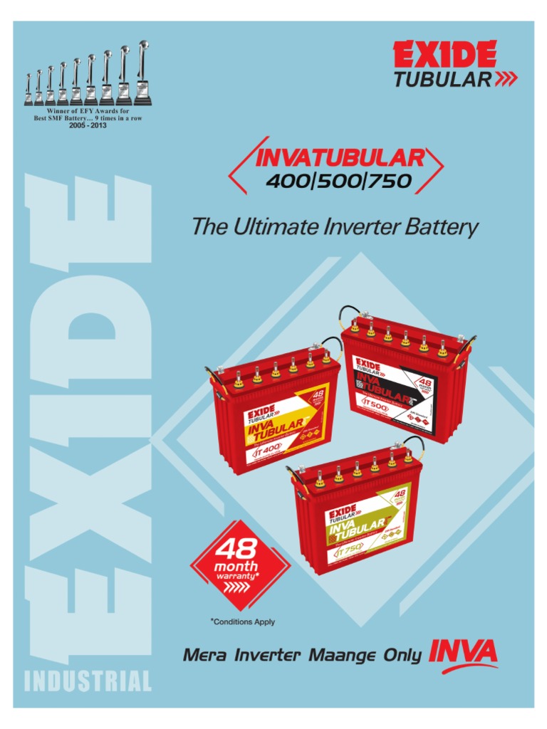 Exide Invatubular It500 Battery | PDF