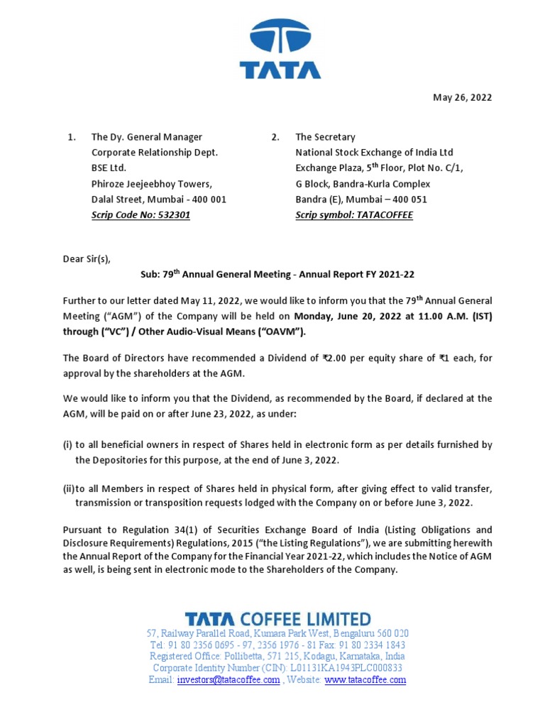 Tata Coffee | PDF | Coffee