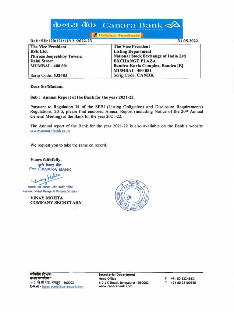 Canara Bank | Download Free PDF | Banks | Economic Growth