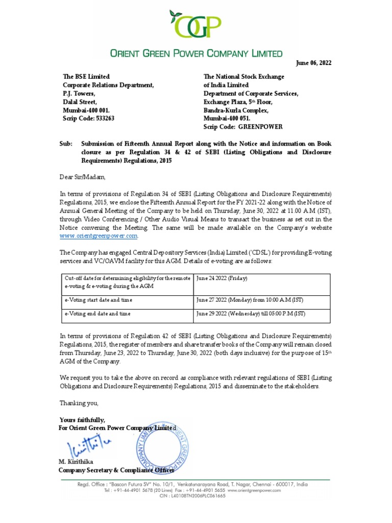 Orient Green Power | PDF | Renewable Energy | Economic Growth