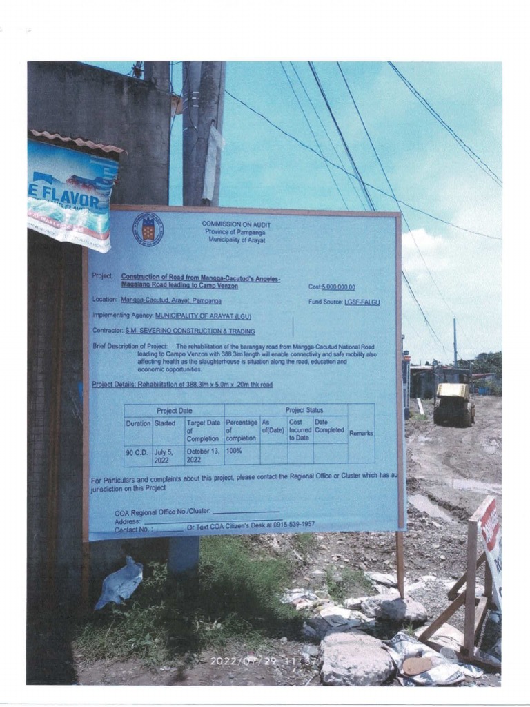 Arayat-Falgu 2022-Coa Tarp | PDF