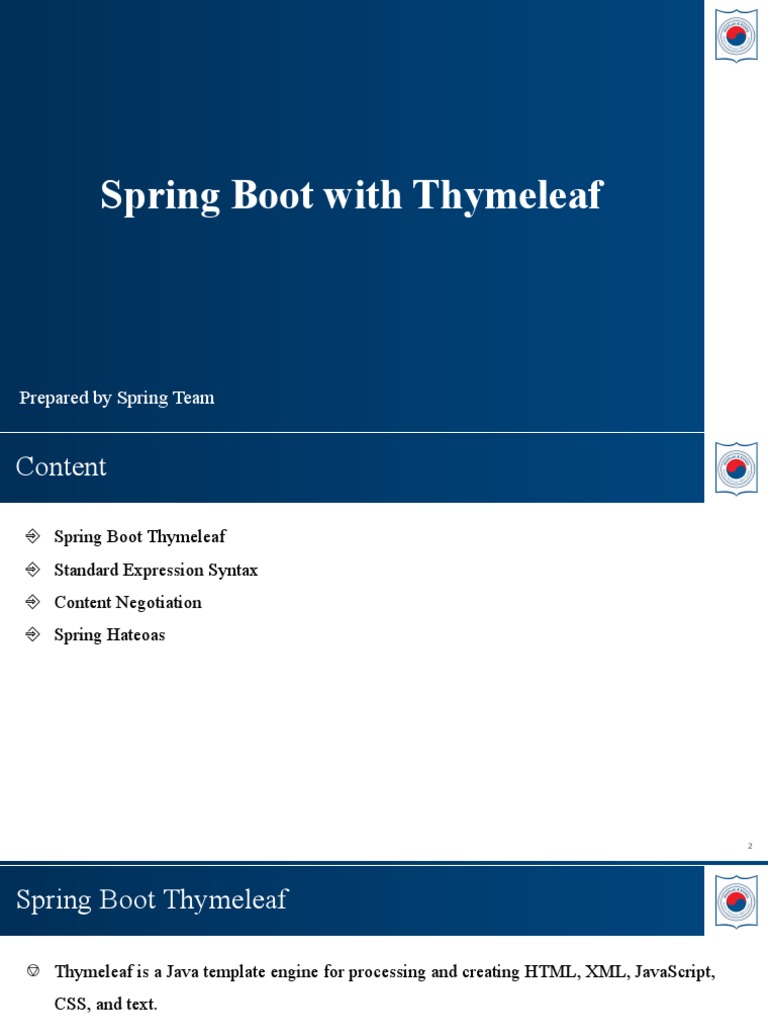 Spring Boot With Thymeleaf | PDF | Spring Framework | Java Script