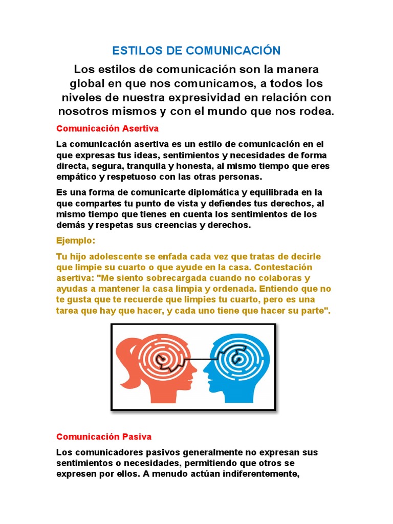 Estilos de Comunicación | PDF