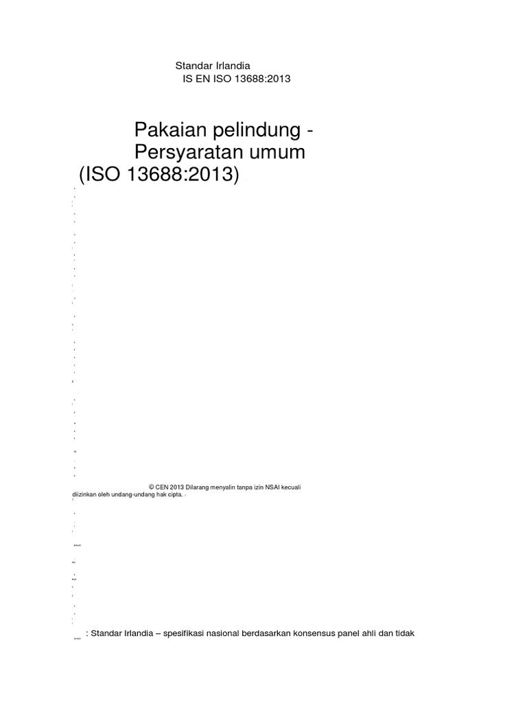 Standar en Iso 13688 PDF | PDF