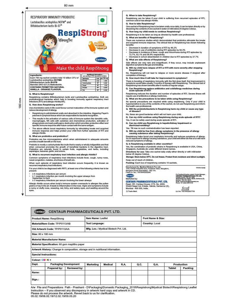 Respi Strong | PDF | Allergy | Probiotic