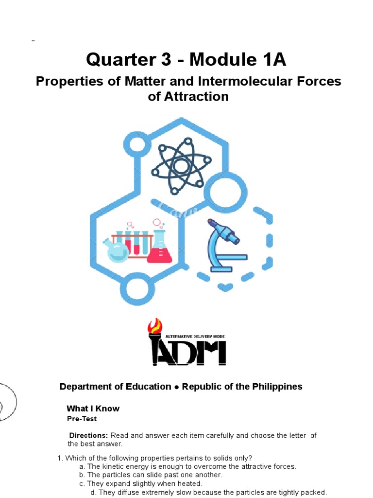 General Chemistry 2 Module 1A | PDF | Intermolecular Force | Chemical ...