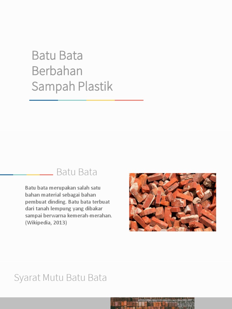 Batu Bata Ramah Lingkungan dari Plastik | PDF
