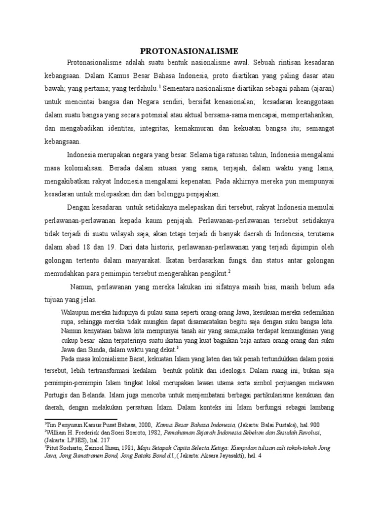 Proto-Nasionalisme dalam Sejarah Indonesia | PDF | Sejarah