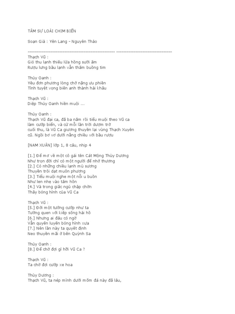 Tam Su Loai Chim Bien | PDF