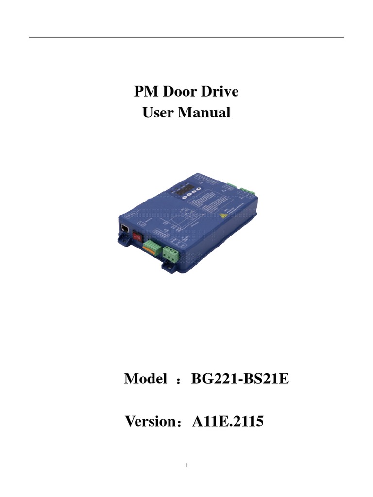BG221-BS21E User Manual A11E.2115 | PDF | Parameter (Computer ...