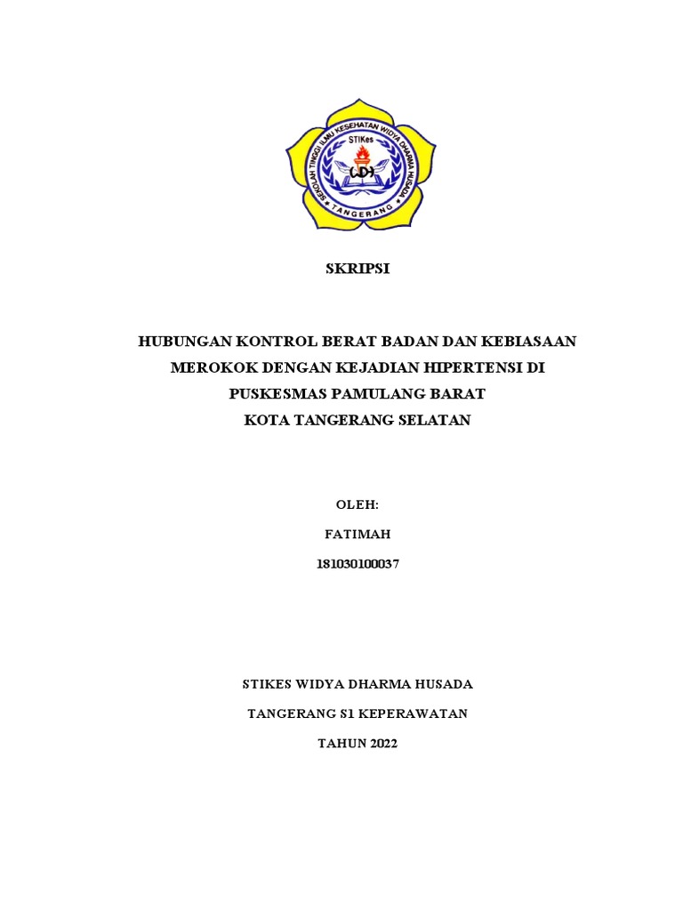 Hubungan Berat Badan dan Merokok pada Hipertensi | PDF