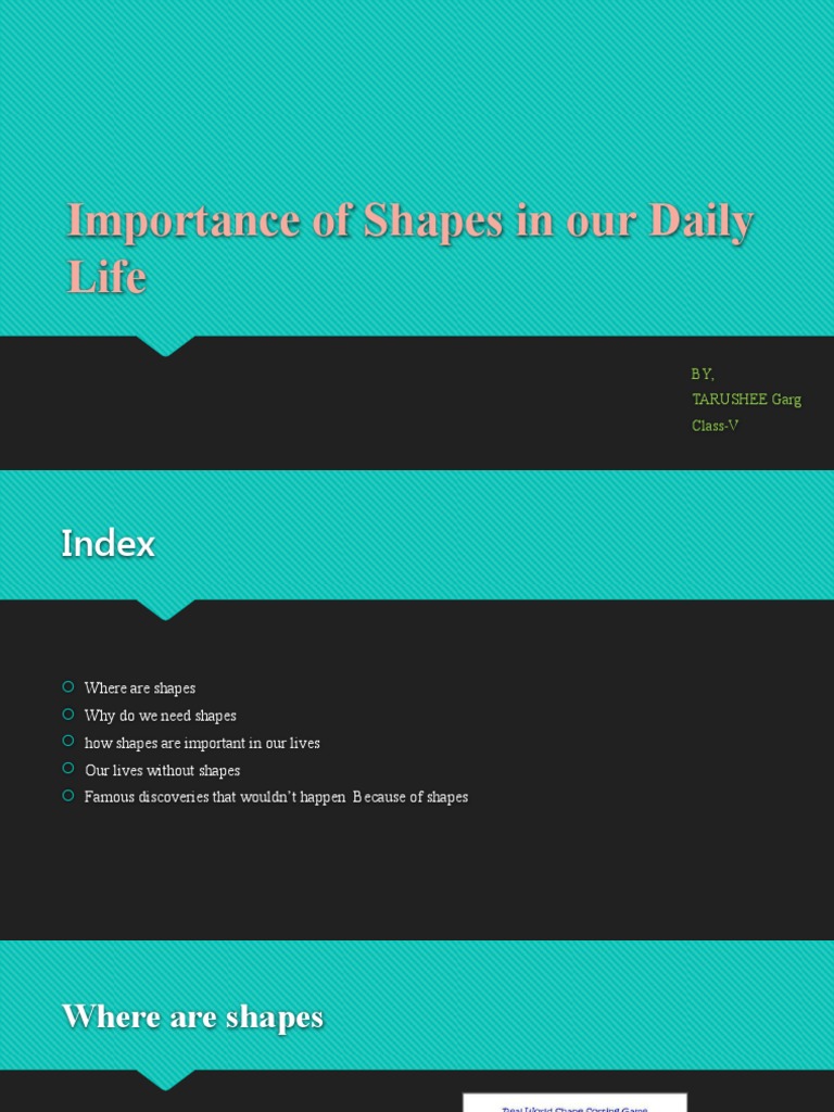 Importance of Shapes in Our Daily Life | PDF