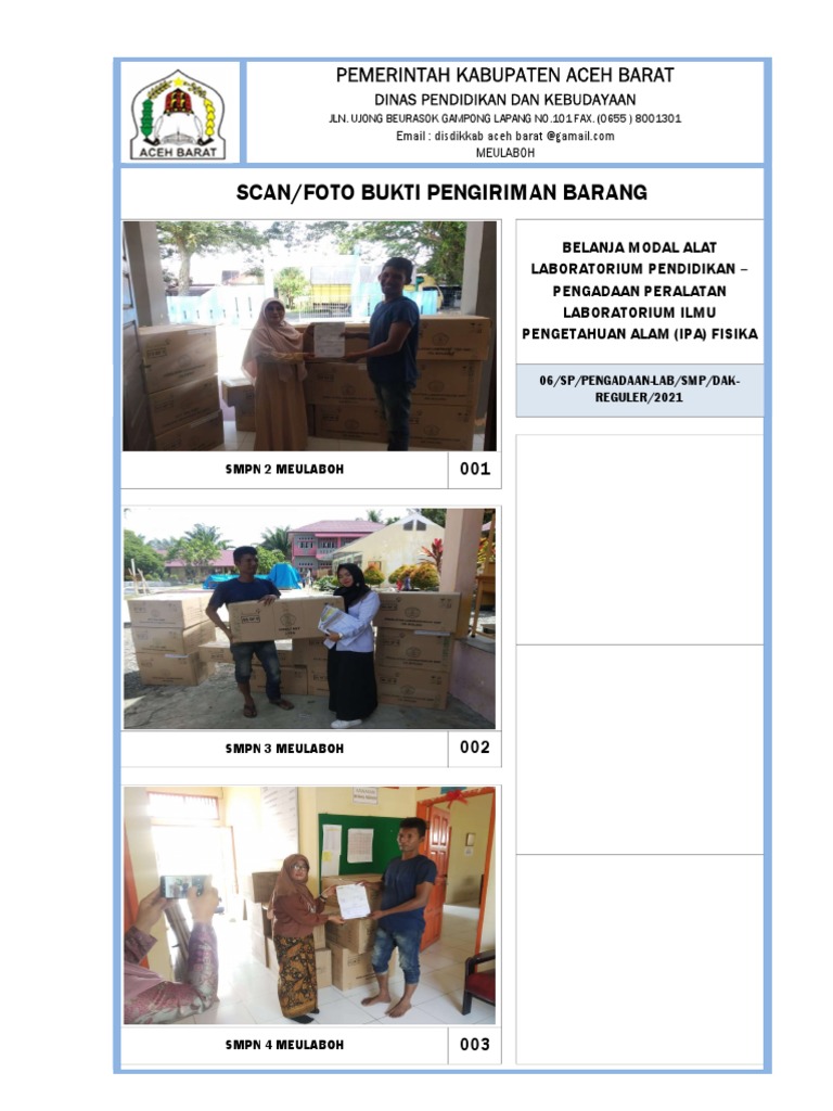 Contoh Format Serah Terima Foto Alat Lab Fisika | PDF