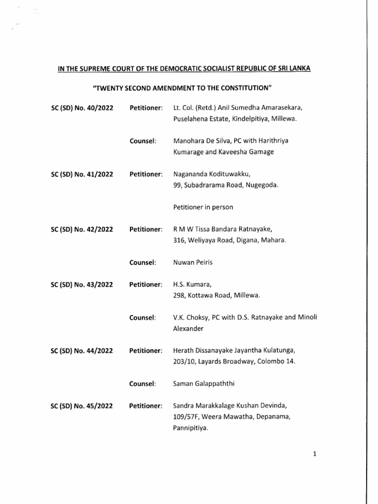 22nd Amendment To The Constitution-Supreme Court Determination | PDF ...