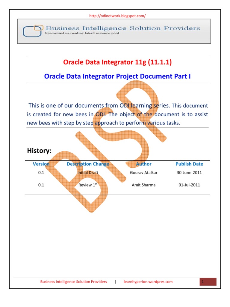 Oracle Data Integrator Project | PDF | Metadata | Microsoft Sql Server