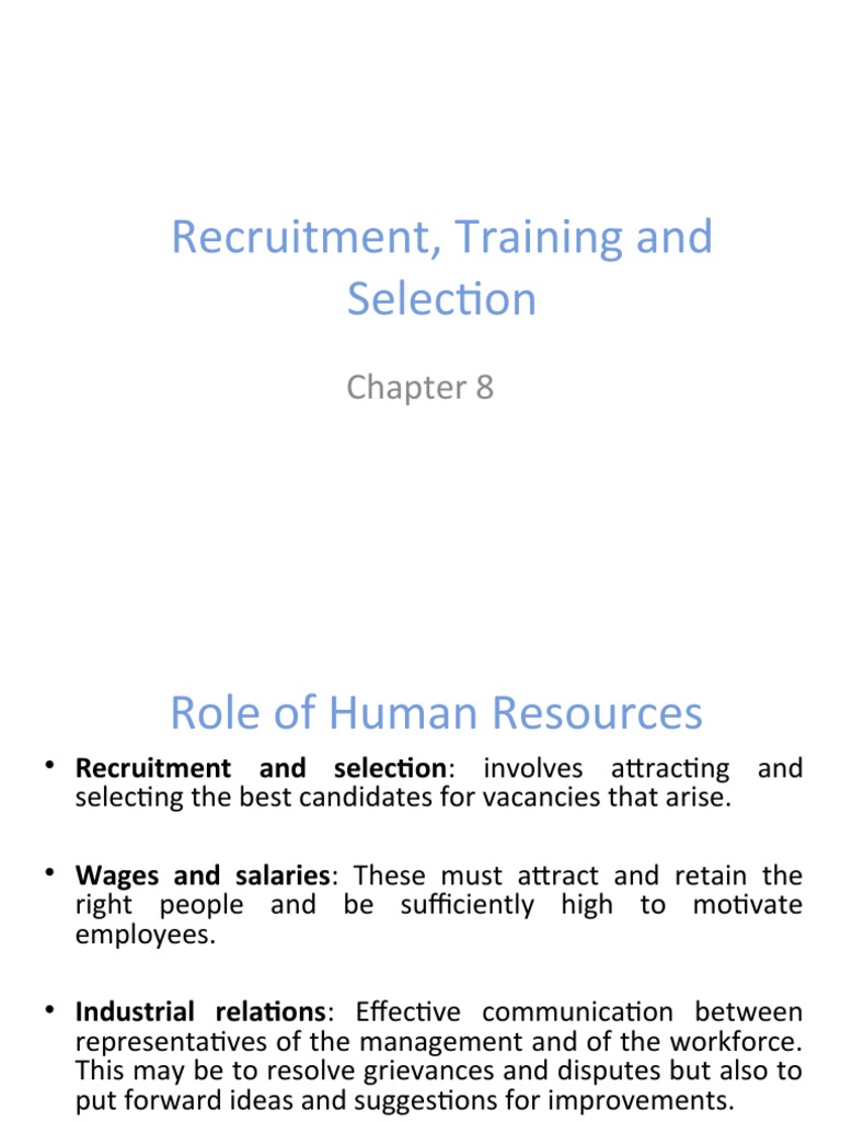 Recruitment and Training in HRM | PDF | Recruitment | Employment