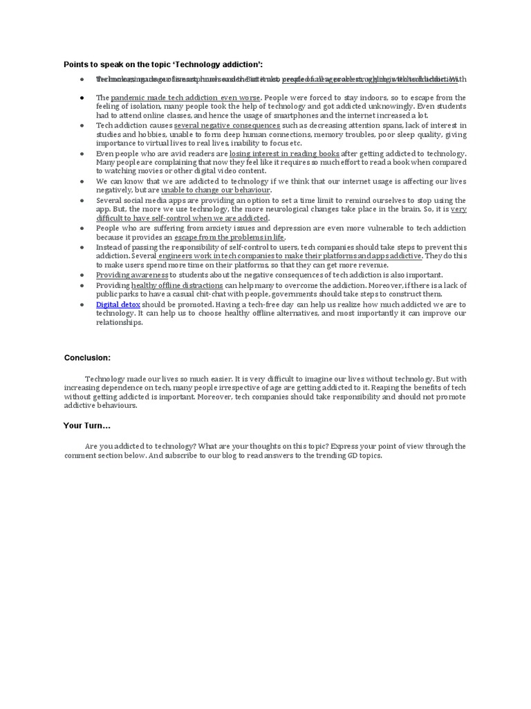 Addressing Technology Addiction Issues | PDF | Social Media | Popular ...