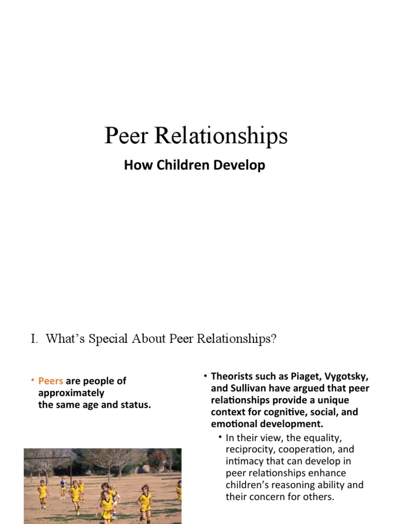 Peers Relationships | PDF | Friendship | Adolescence