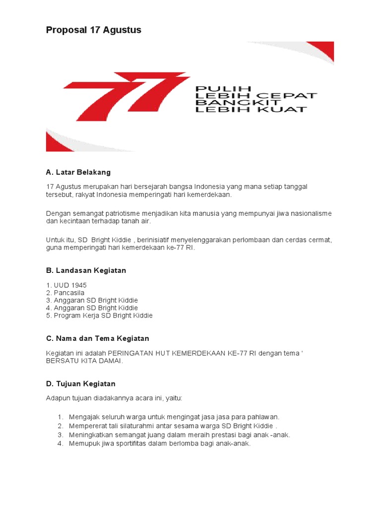Proposal 17 Agustus | PDF