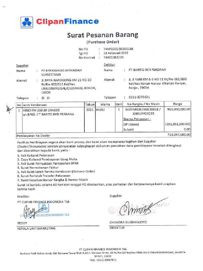 CTH Kontrak Off The Road Investasi 2 - Compressed | PDF