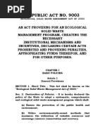 Ra 9003 | PDF | Waste Management | Waste