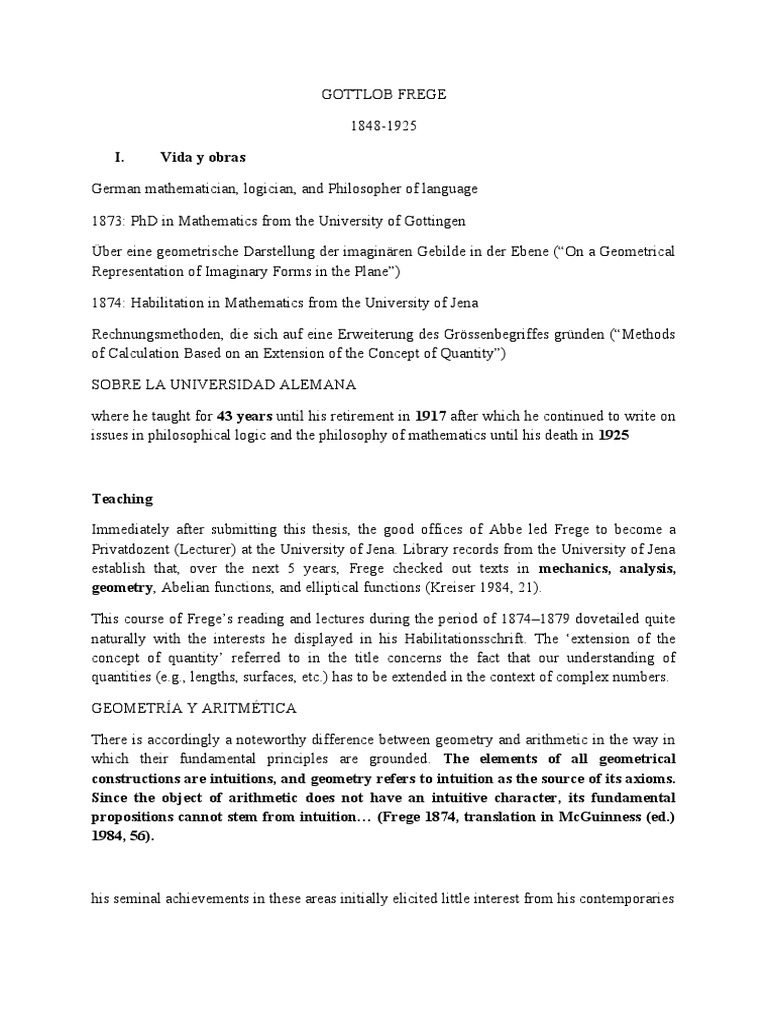 GOTTLOB FREGE | PDF | Logic | Gottlob Frege