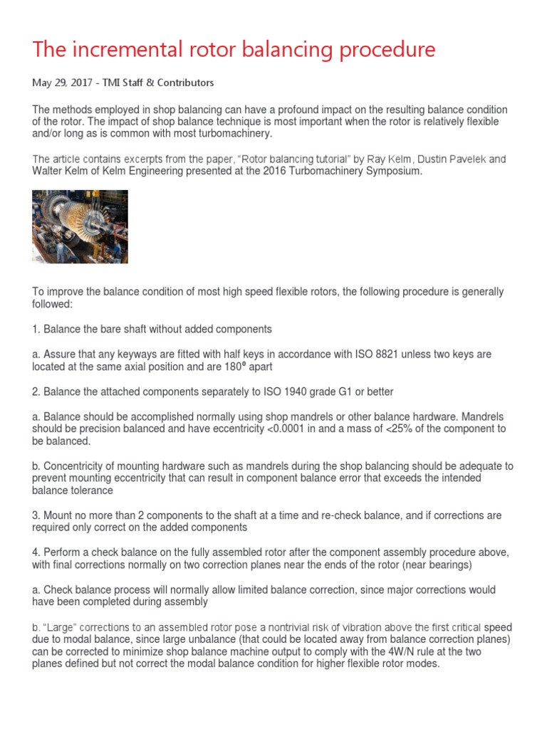 The Incremental Rotor Balancing Procedure-Kelm | PDF | Helicopter Rotor | Mechanical Engineering