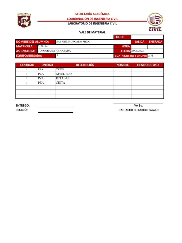 Vale de Material | PDF