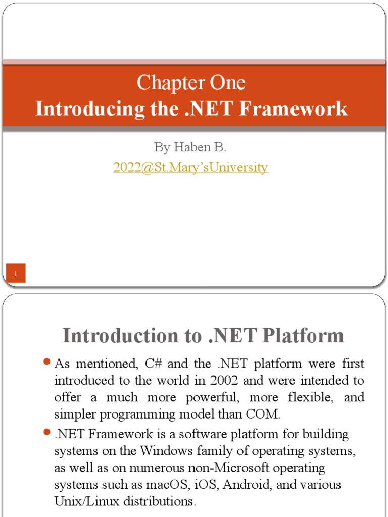 Chapter One | PDF | C Sharp (Programming Language) | Class (Computer Programming)