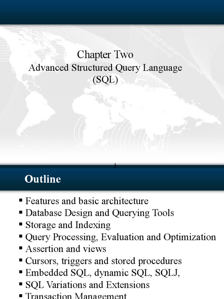 ADB - CH2 - Advanced SQL | PDF | Computer Data Storage | Databases