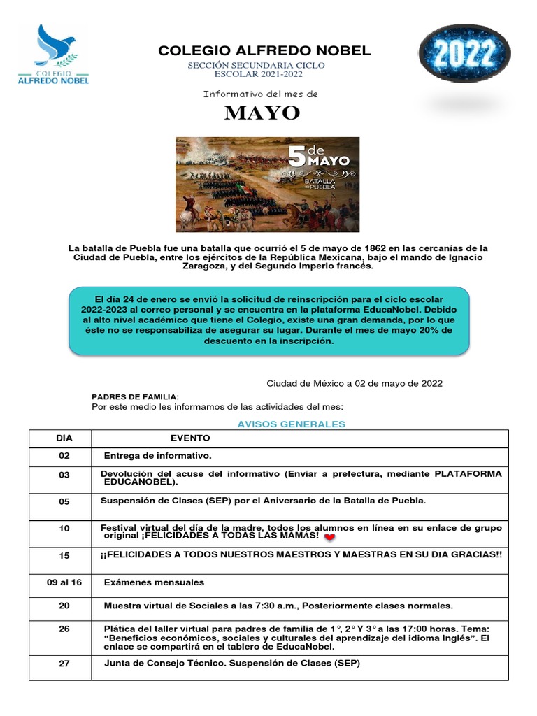 Informativo Sec Mayo 2022-1 | PDF