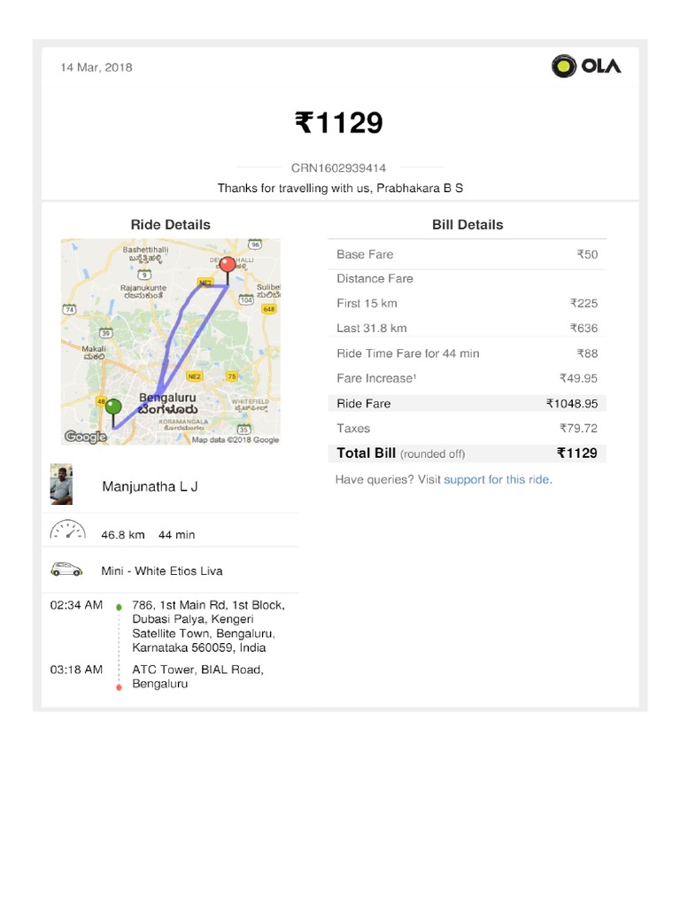 Ola Bill PDF | PDF