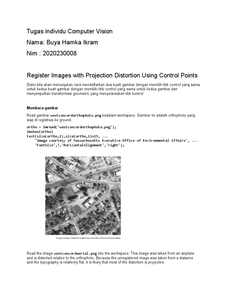 Register Images With Projection Distortion Using Control Points | PDF | Computer Graphics | Imaging
