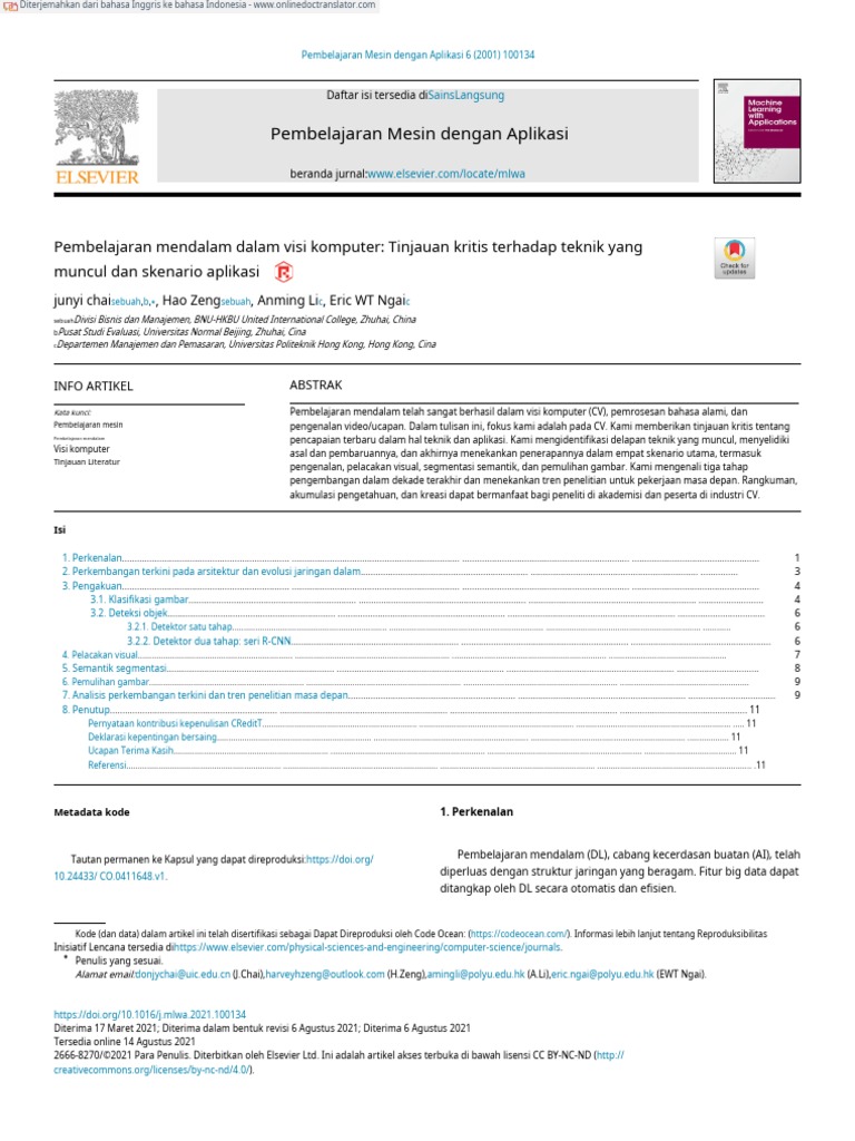 Deep Learning in Computer Vision A Critical Review of Emerging ...