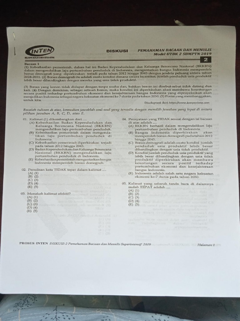 Soal Latsol Bahasa Indonesia | PDF