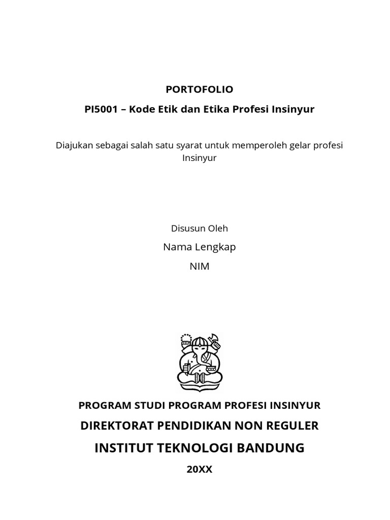 Portofolio Etika Profesi Insinyur ITB | PDF | Seni