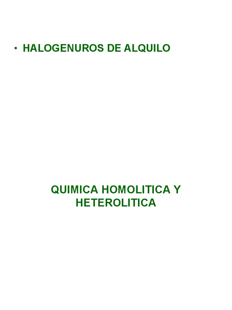 Reacciones de Halogenuros de Alquilo | PDF | Alqueno | Enlace químico