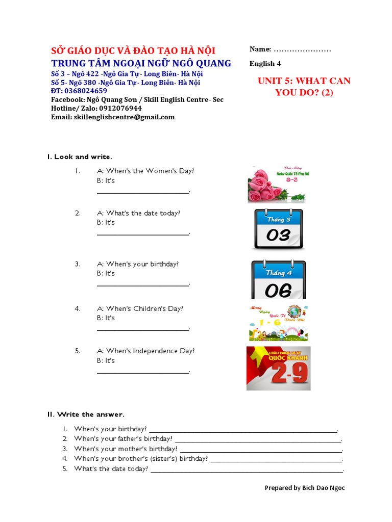 Unit 5 What Can You Do | PDF