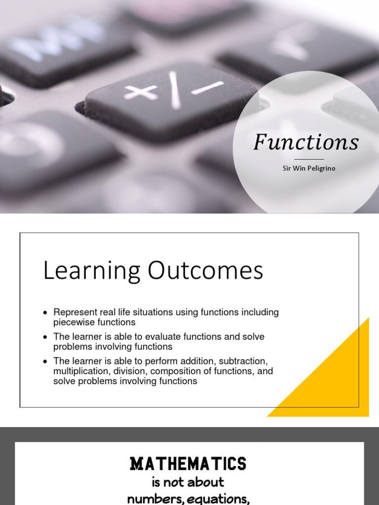 Functions | PDF | Function (Mathematics) | Mathematical Logic