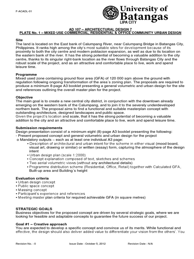 AD 107 - Plate 1 Masterplan | PDF | Apartment | City