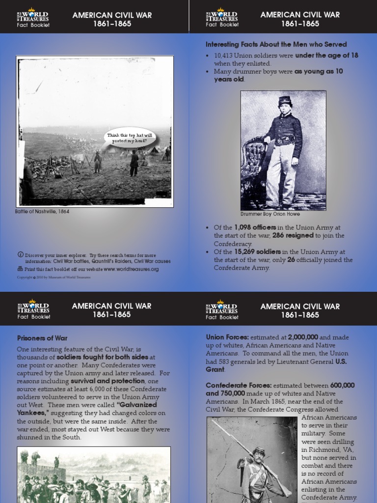 American Civil War Booklet | PDF | American Civil War | Confederate ...