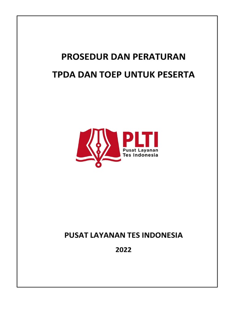 Prosedur Dan Peraturan Peserta TFH Tpda Dan Toep 2022 | PDF