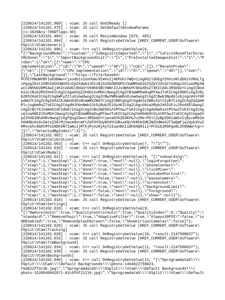 VCam 20220614 141101 | PDF | Windows Registry | Software Development