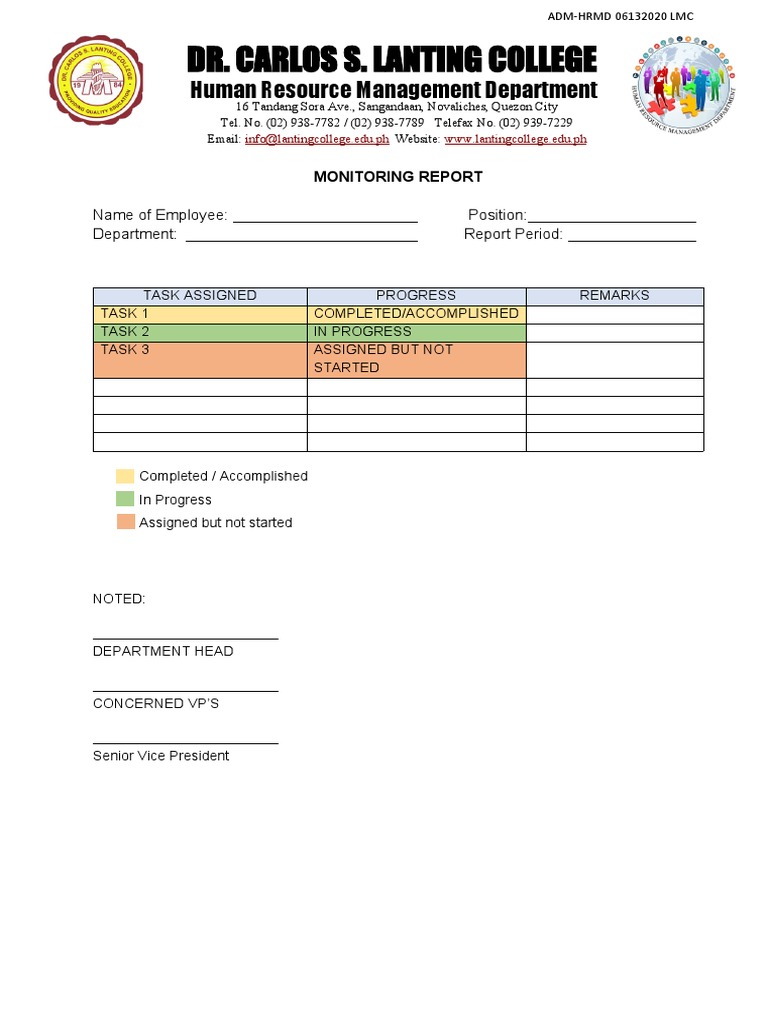  Monitoring Report Format PDF 